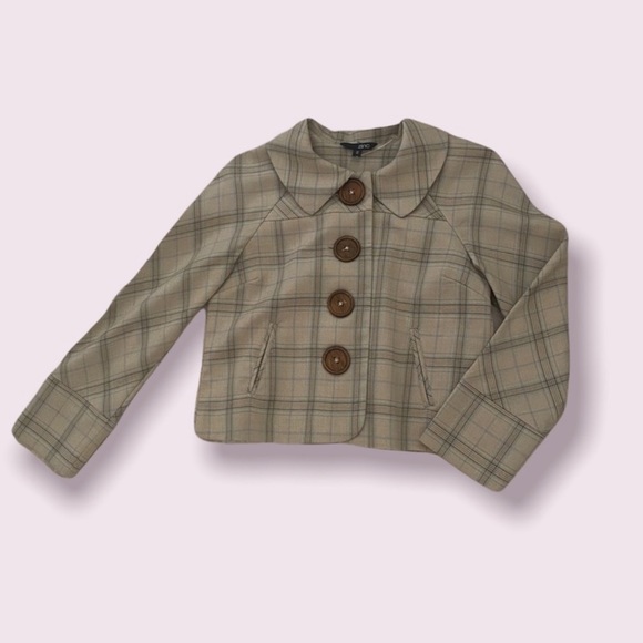 zinc | Jackets & Coats | Zinc Sage Green And Beige Preppy Jacket | Poshmark